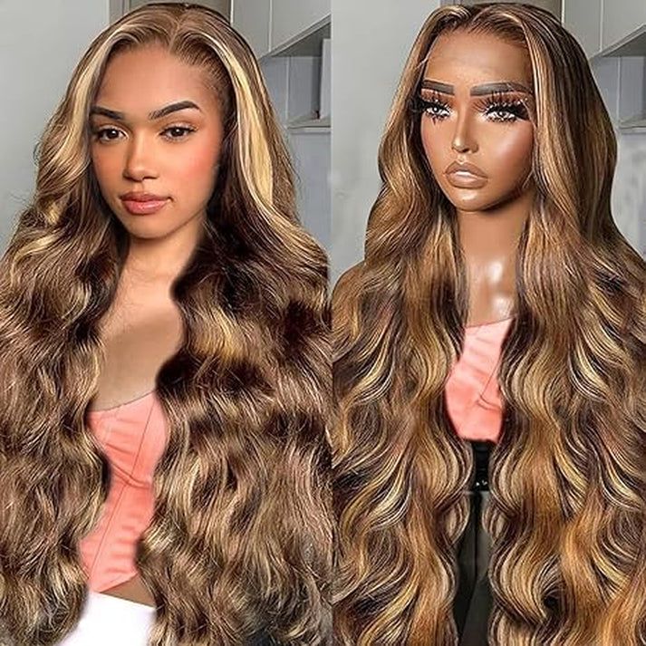 13x4 Honey Blonde Ombre Body Wave Lace Front Wig | 20 Inch HD Human Ha ...